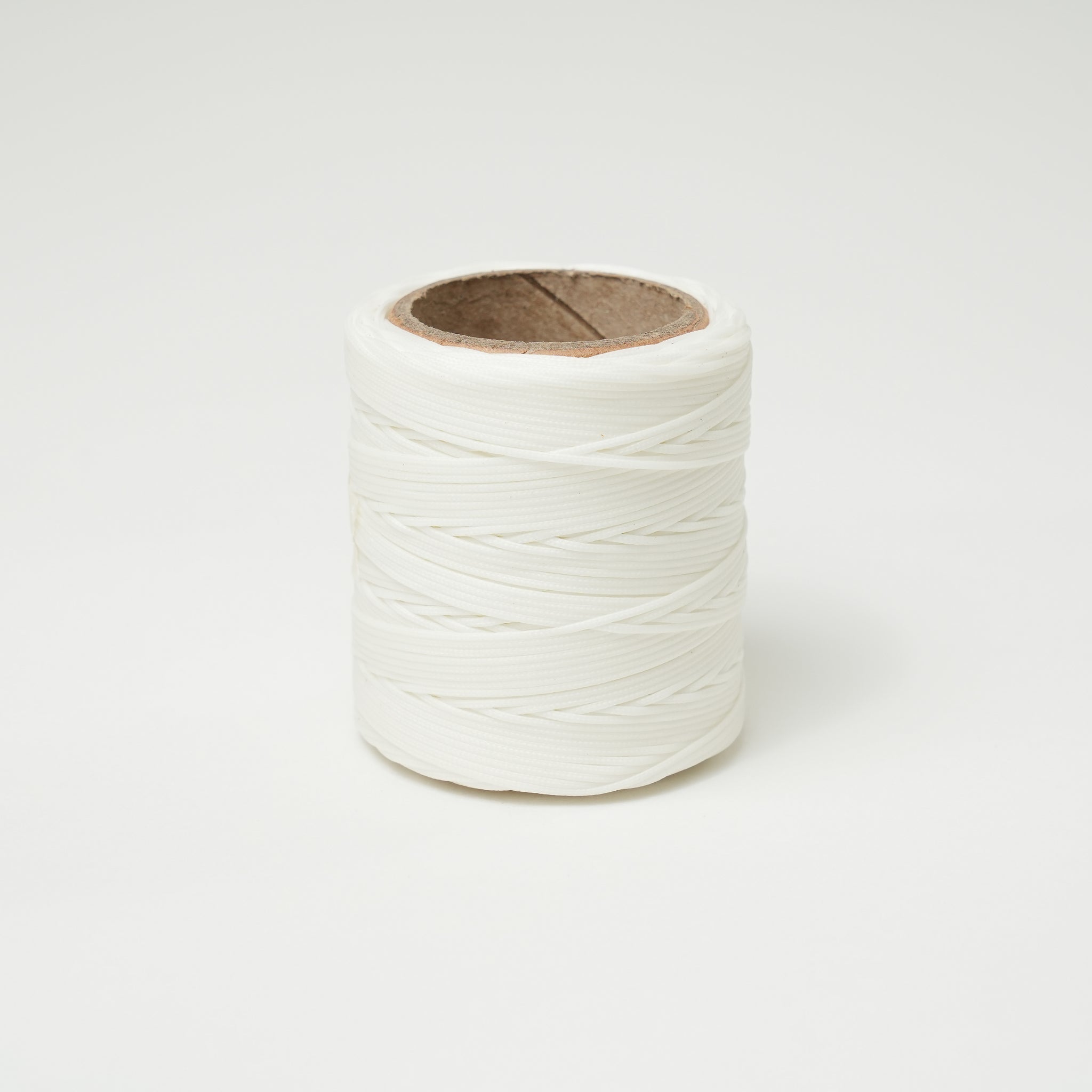 Premium Maine Thread Braided Waxed Cord: White 70 yard spool